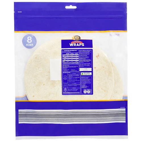 Large White Wraps 8 Pack 560g